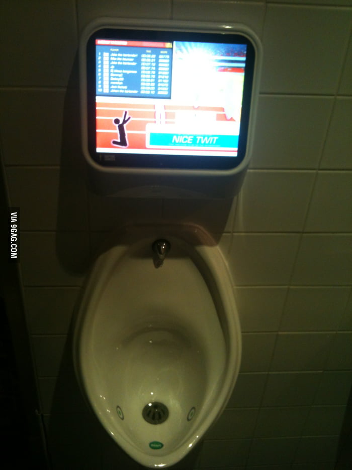 Pee to play urinal game at my local pub! - 9GAG