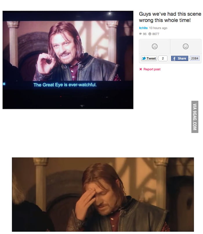 Facepalm level: boromir - 9GAG