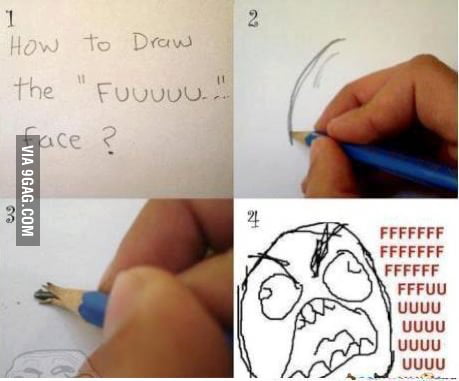How to draw the fuuu face - 9GAG
