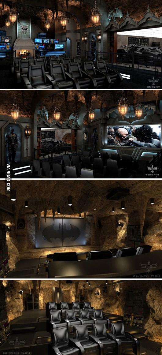 A Real Life Batcave Home Cinema - 9GAG