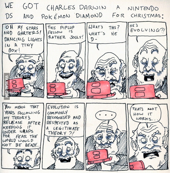 Evolution: Darwin vs. Pokémon - 9GAG