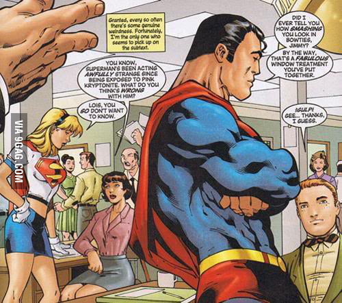 The effect of pink kryptonite on superman - 9GAG