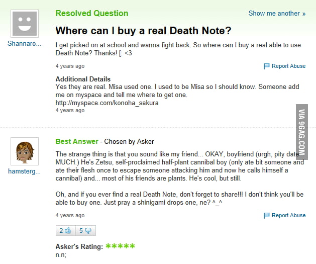 Where Can I Buy A Real Death Note - 9GAG