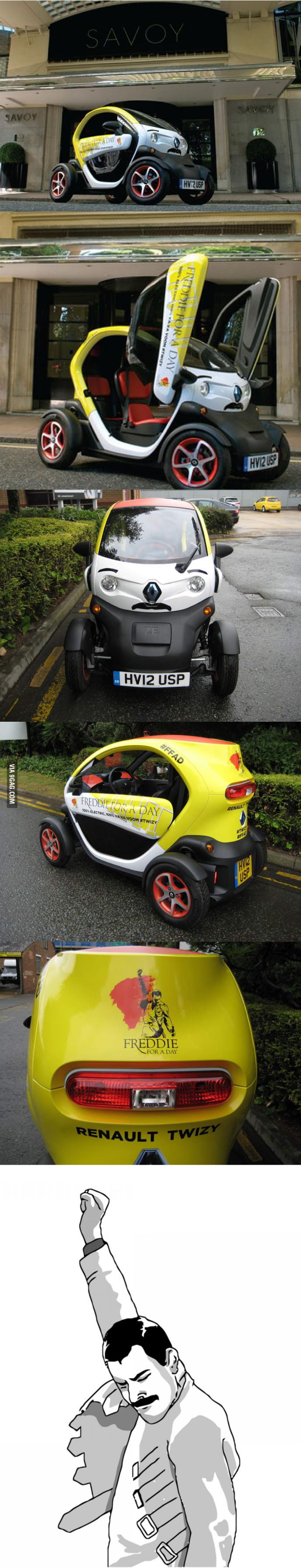 Just a Freddy Mercury Twizy - 9GAG