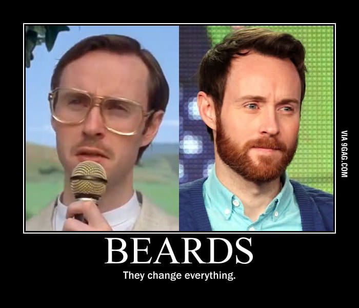 Beards make a big difference. - 9GAG