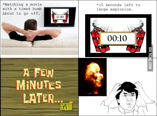 This happens in way too many action movies... - 9GAG