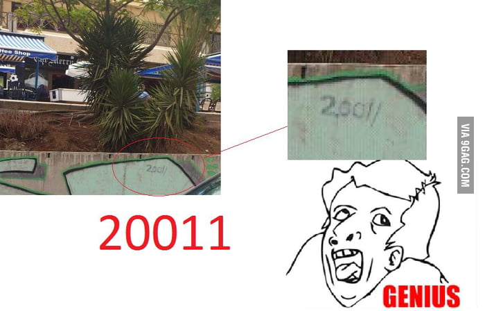 Genius graffiti - year fail - 9GAG