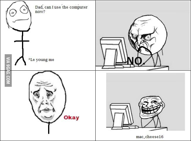 Computer rage - 9GAG