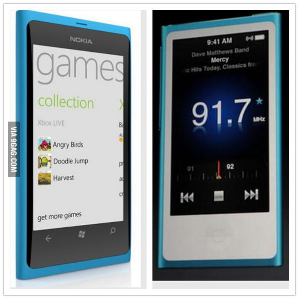 Scumbag Apple: Nokia Lumia vs New iPod Nano - 9GAG