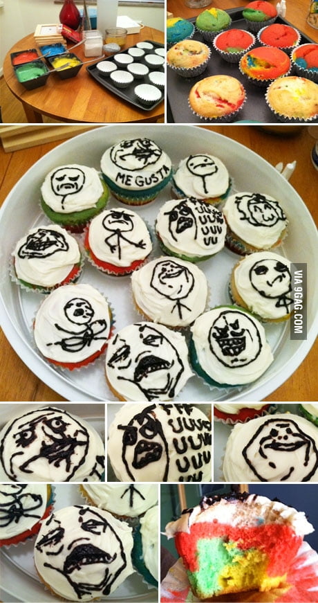 Rage Cakes for my friend's birthday! - 9GAG