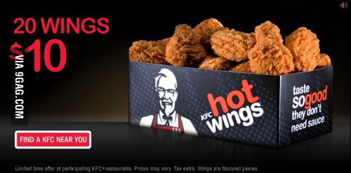 KFC gives you wings, not Red Bull!!!! - 9GAG