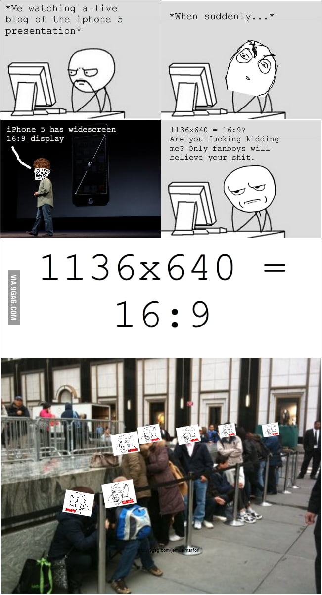 IPhone 5 screen resolution genius - 9GAG