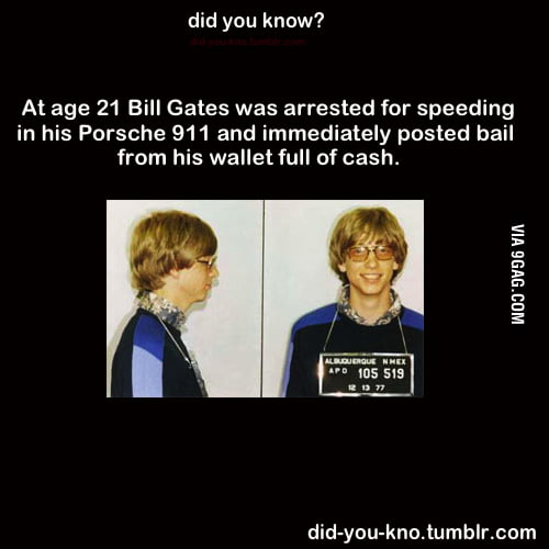 Young Bill Gates Arrested