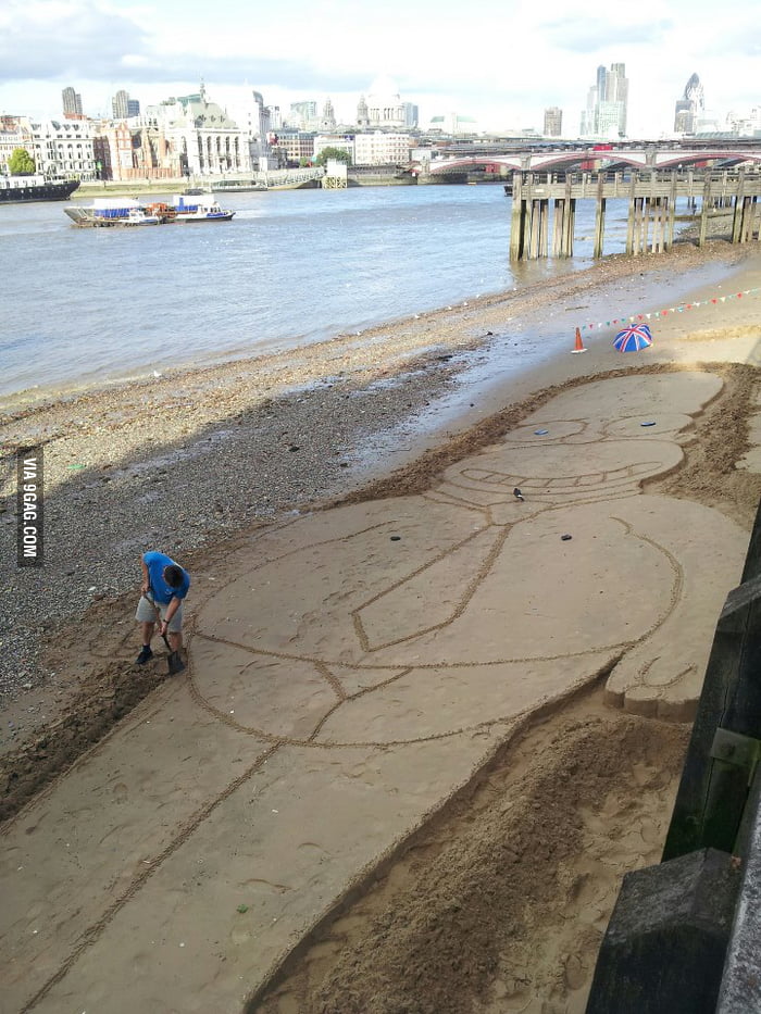 Self-Made Sand Homer - 9GAG