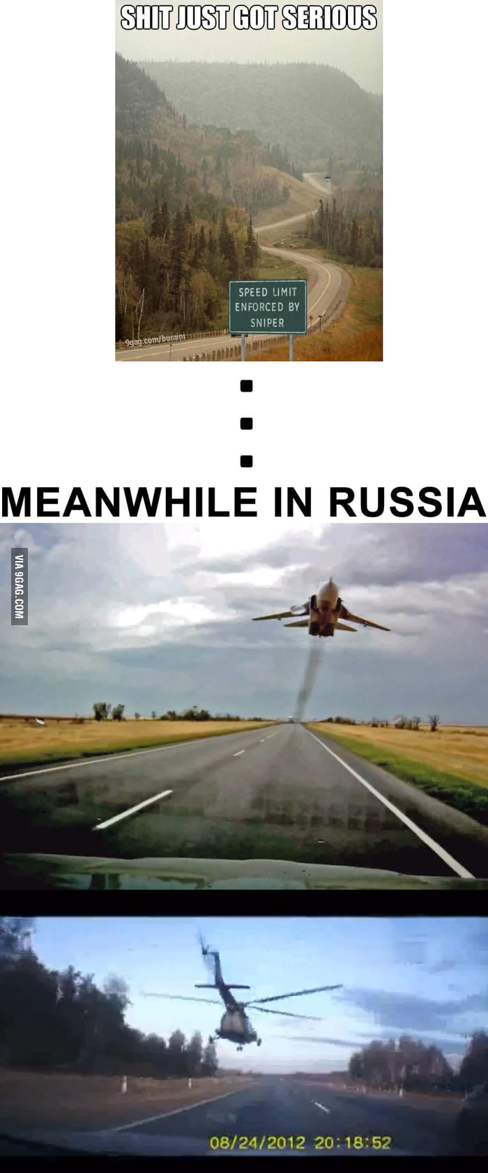 Speed limit enforcement in Russia - 9GAG