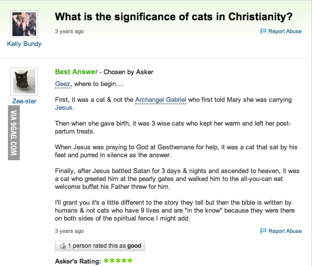 Cats-the biggest part of christianity - 9GAG