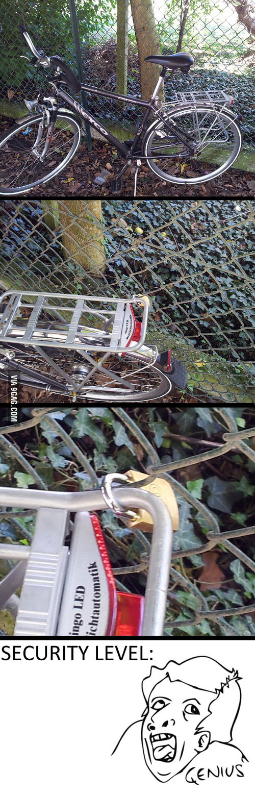 Bike security FAIL - 9GAG