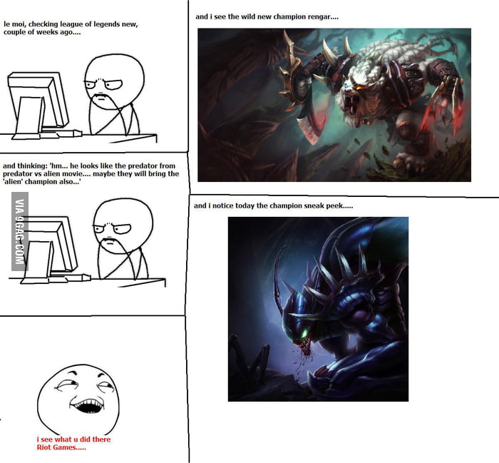 Aliens vs predators in league of legends? - 9GAG