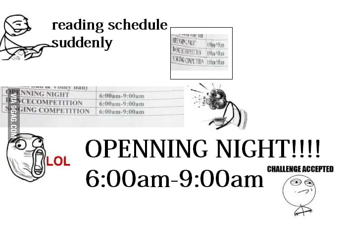 Fail schedules - 9GAG