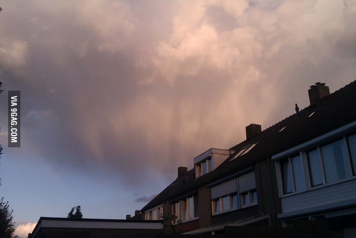 One single rain-cloud on a sunny day - 9GAG