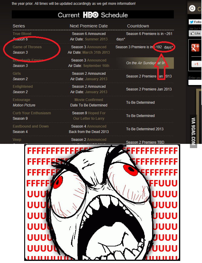 Wanting to know the premiere date... seriously? FML - 9GAG