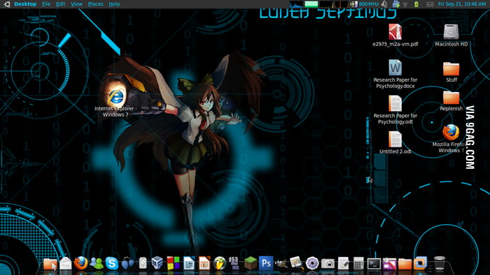 Even us Linux users hate IE. VMWare on ubuntu FTW. - 9GAG