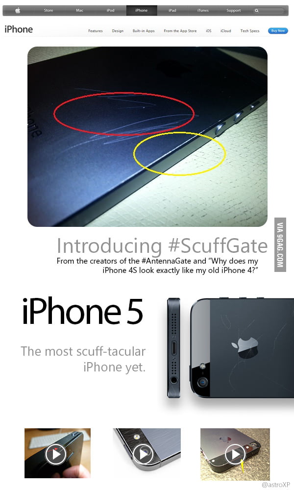 The most scuff-tacular iPhone yet - 9GAG