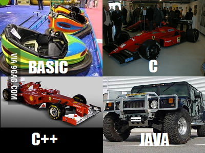 If programming languages were cars - 9GAG