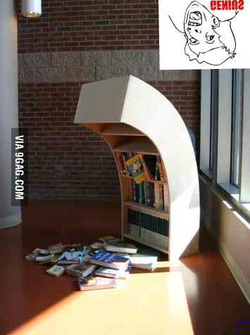 Poor bookshelf - 9GAG