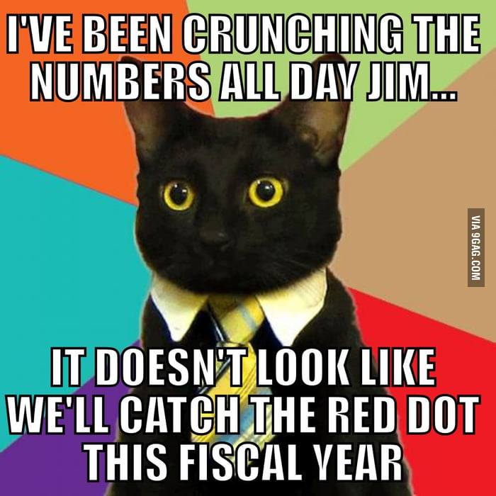 Business Cat Crunching Numebrs - 9GAG