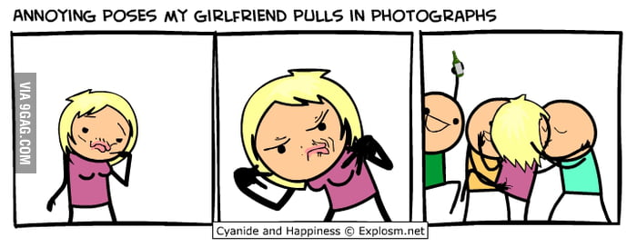 Annoying poses my girlfriend pulls in photographs - 9GAG