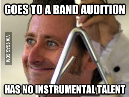 Playing the triangle - 9GAG