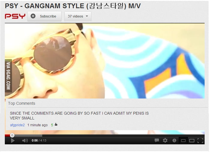 Youtube Gangnam Style comment fail. - 9GAG