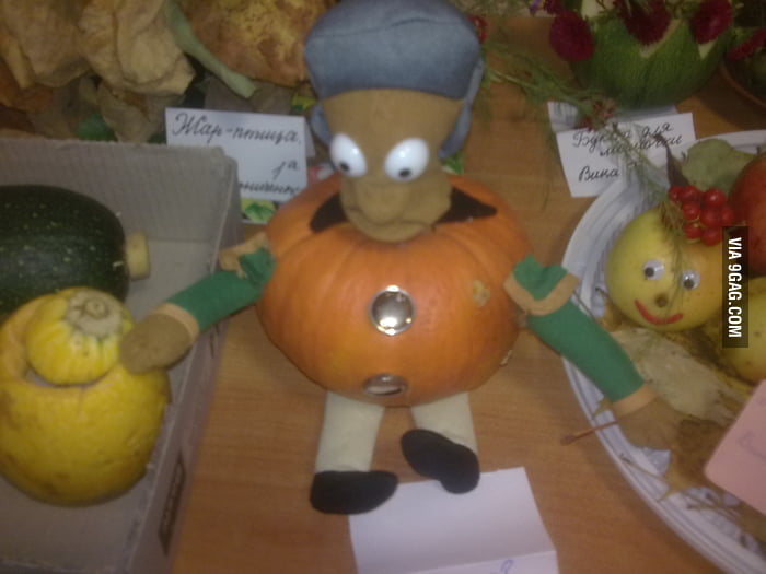 So I noticed a pumpkin Apu at our school autumn fair - 9GAG