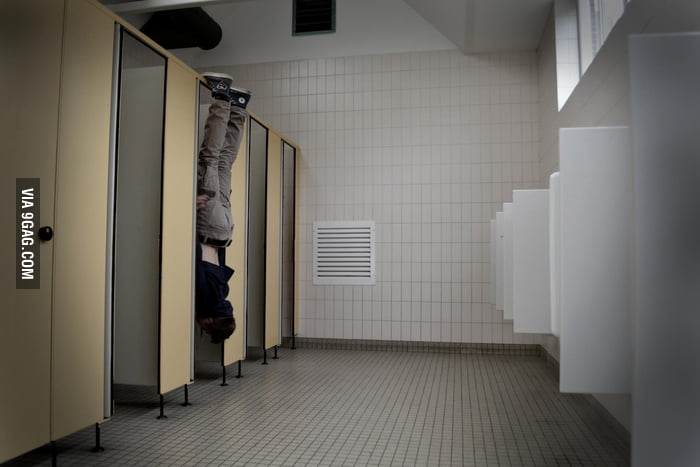 Peeing with an erection. - 9GAG