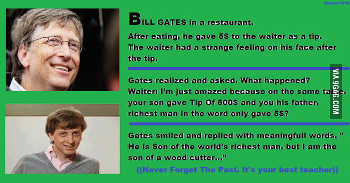 Bill Gates At Restaurant - 9GAG