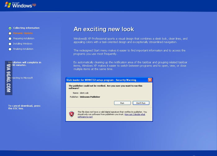 I was Reinstalling my Windows XP Computer... - 9GAG