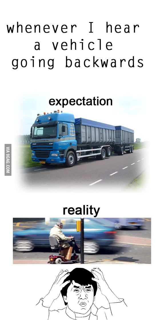 Backwards going vehicle - 9GAG
