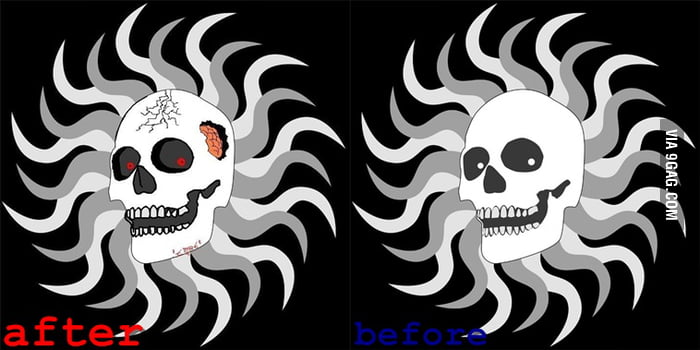 Skull modified - 9GAG