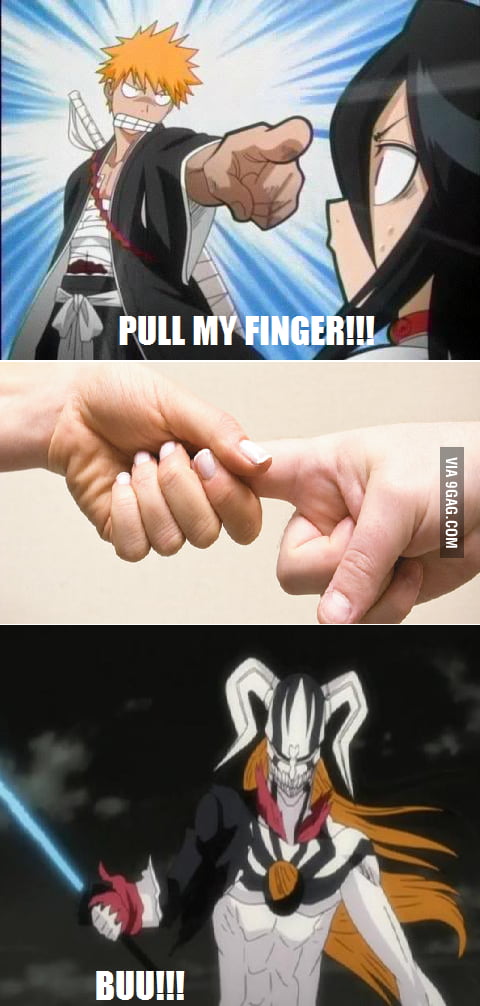 Bleach finger pull - 9GAG