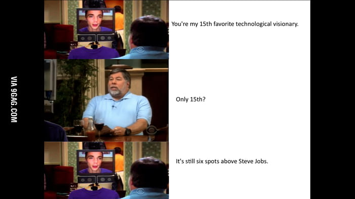 Sheldon meets iWoz - 9GAG