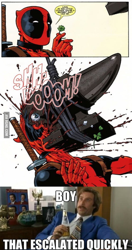Deadpool finds luck - 9GAG