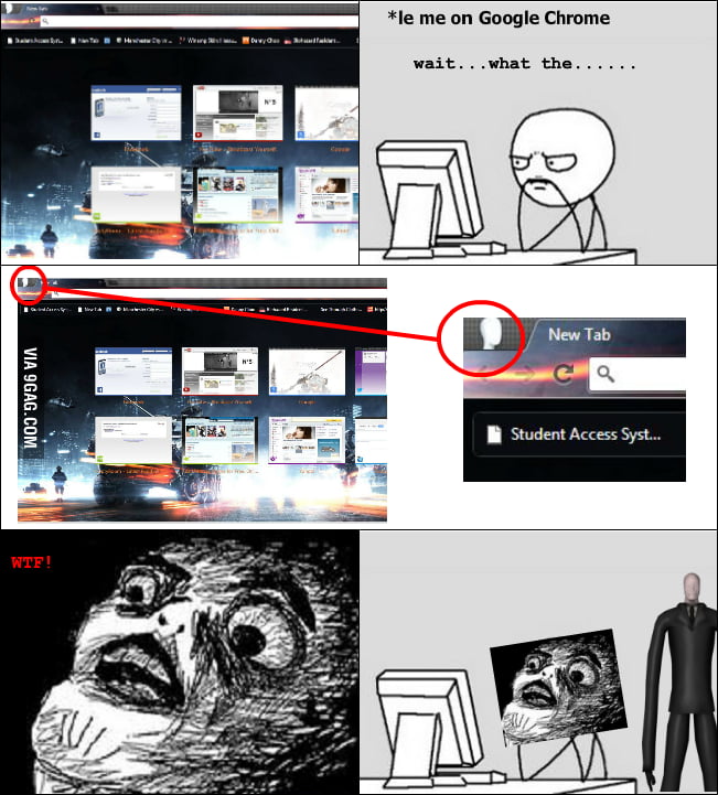 Slender on Chrome - 9GAG