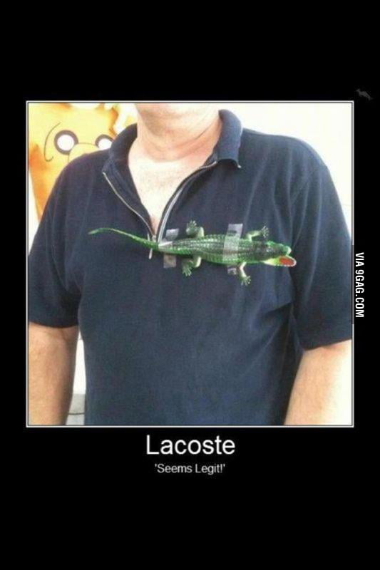 Lacoste: Seems Legit - 9GAG