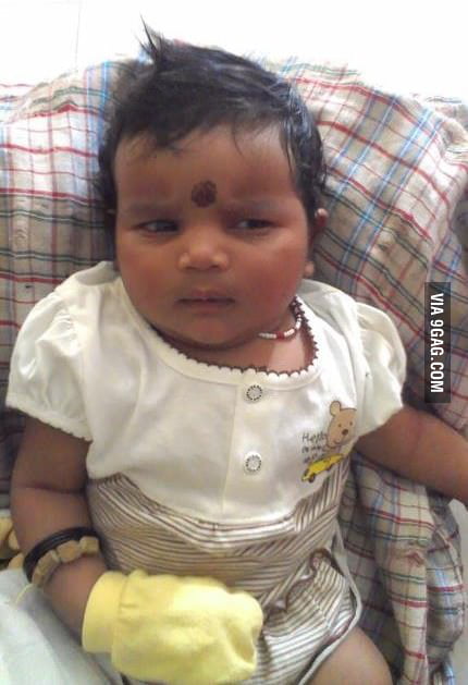 Skeptical Indian Baby - 9GAG