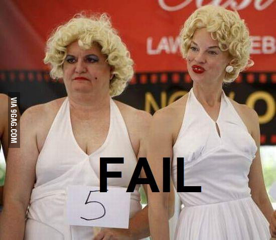 Marilyn Monroe`s twi.....wait .. WHAT ?! - 9GAG