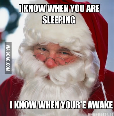 Stalker Santa - 9GAG