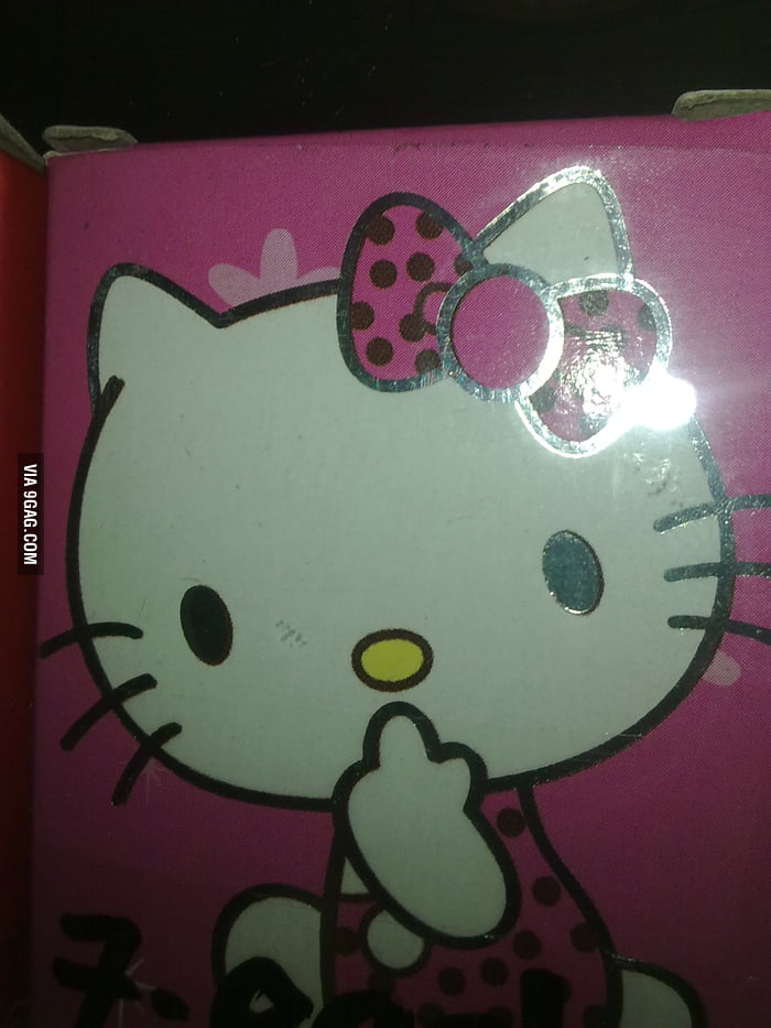 Hello Kitty wants to tell you something. - 9GAG
