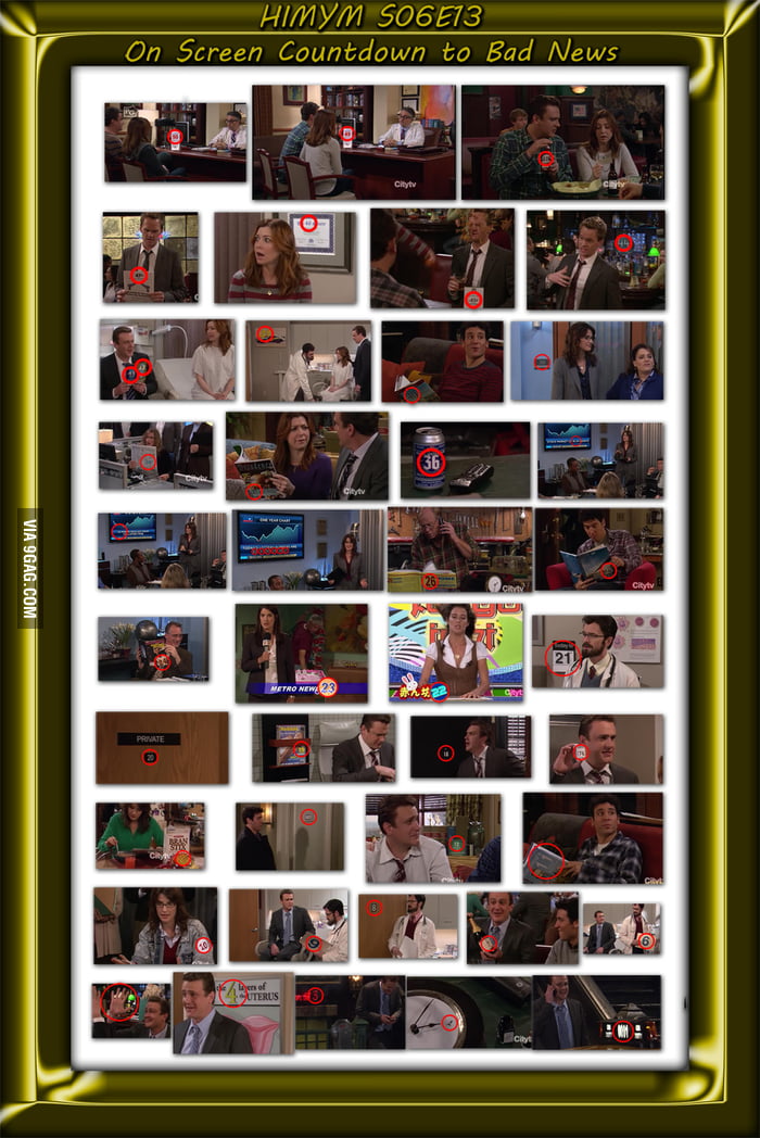 HIMYM S06E13 - On Screen Countdown to Bad News - 9GAG