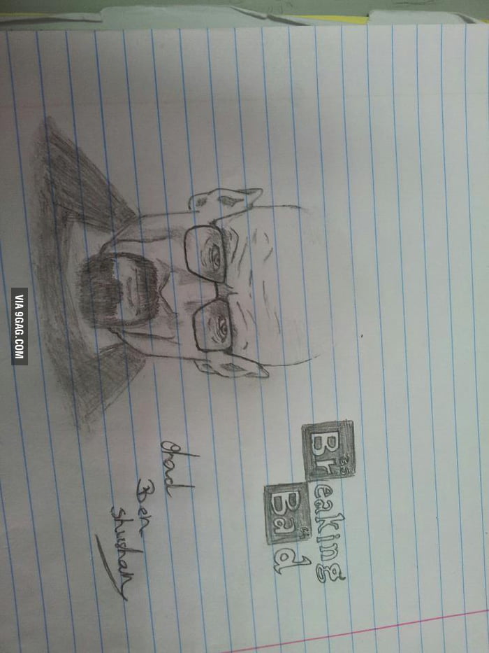 My friend draw it in class - 9GAG